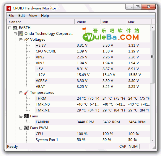 HWMonitor 1.35.0 32/64位（硬件检测&温度监控） - 吾乐吧软件站